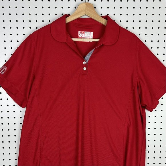 CFA | Tops | Cfa Chick Fil A Employee Uniform Polo Team Shirt Red White ...